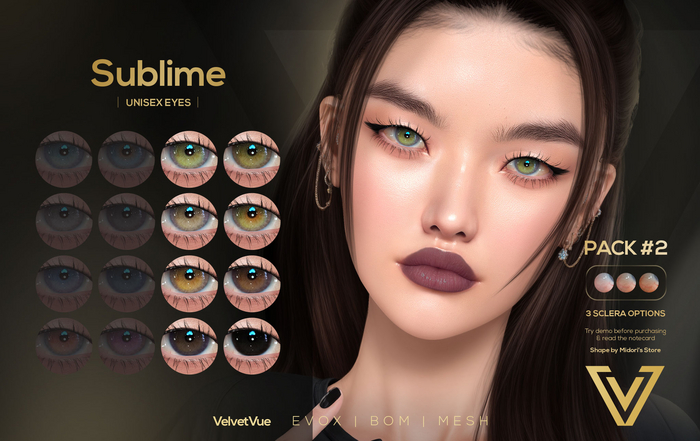 Second Life Marketplace - [ VelvetVue ] Sublime Eyes :: Pack #2